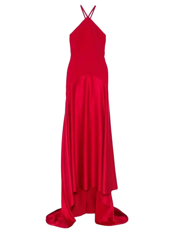 Solace London Halter Maxi Dress - Red