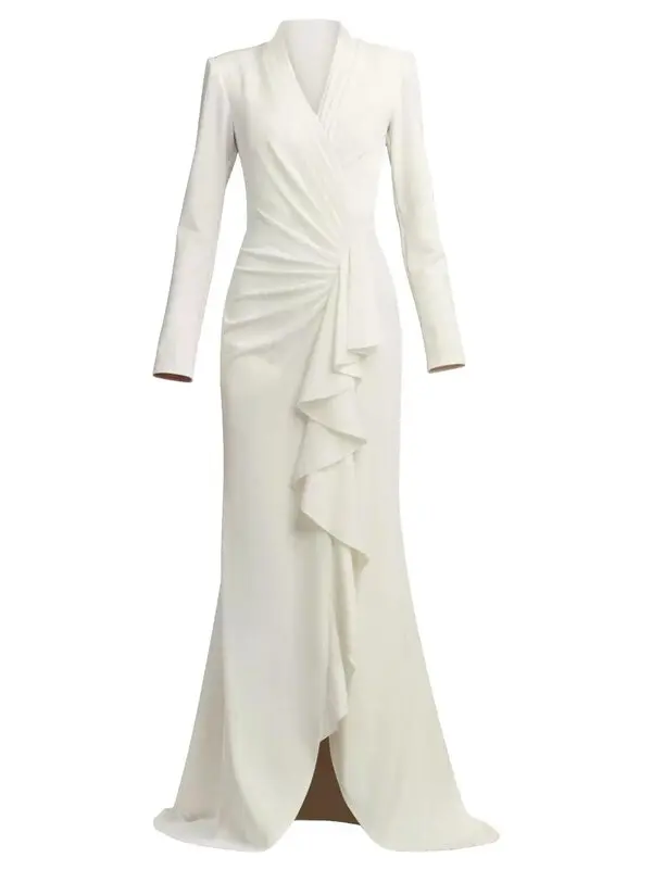 Tadashi Shoji Markum Long-sleeve Gown - White