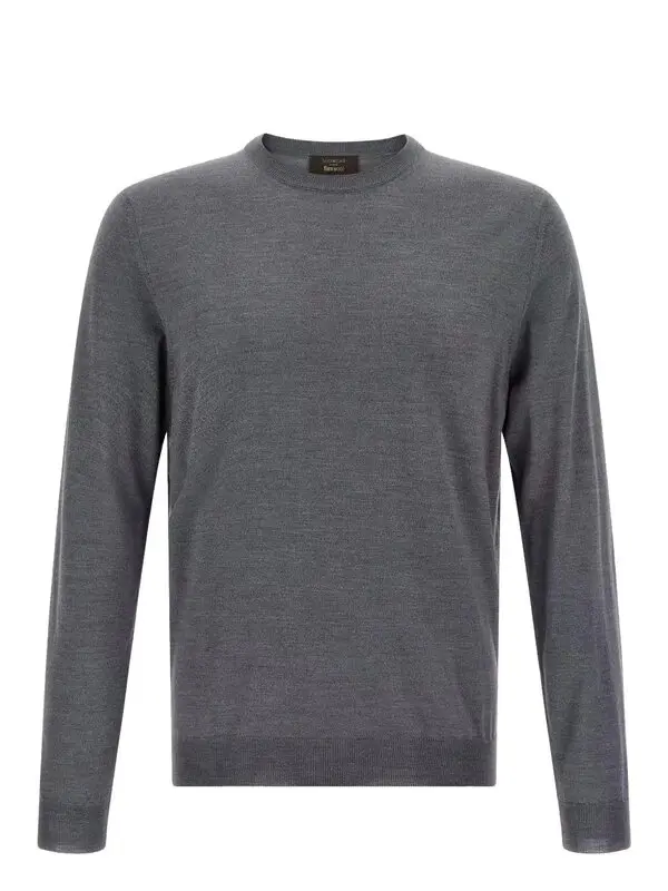 ZANONE Crew-neck Long Sleeve Sweater - Grey