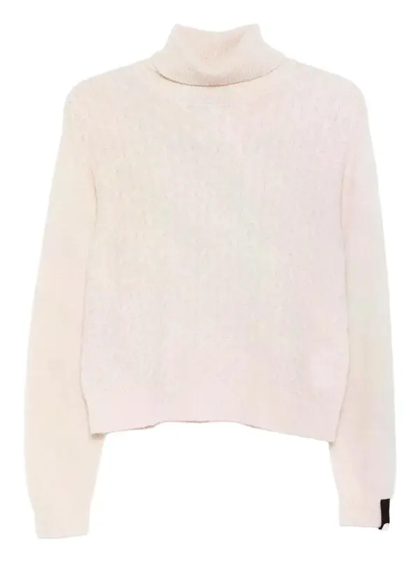 Iceberg Turtleneck Long Sleeve Sweater - Neutrals