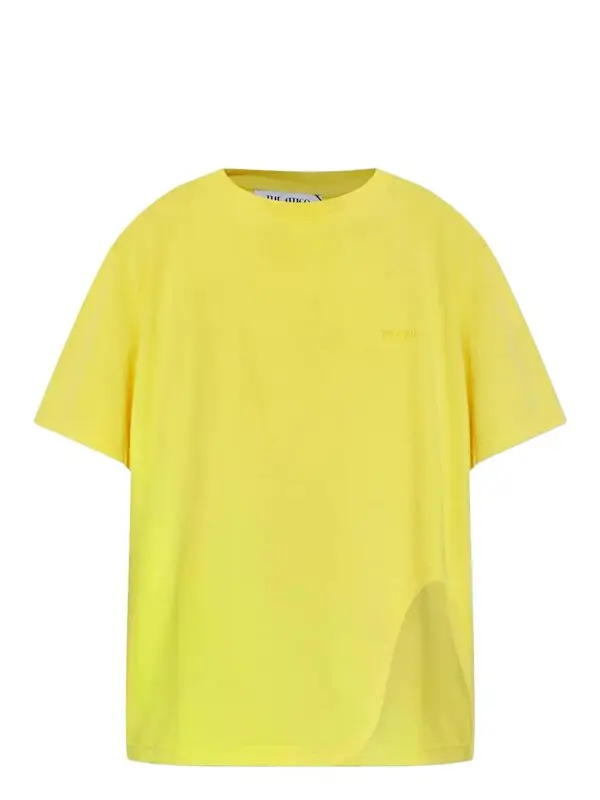 Attico Logo-embroidered T-shirt - Yellow