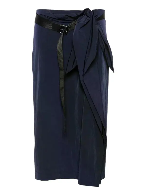 Pinko Belted Knot Detail Skirt - Blue