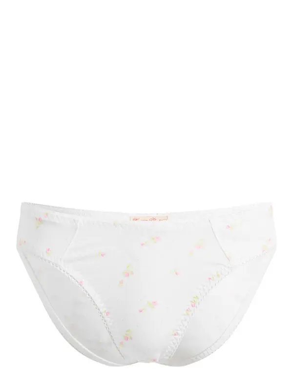 FRUITY BOOTY Ditsy Floral Brief - White