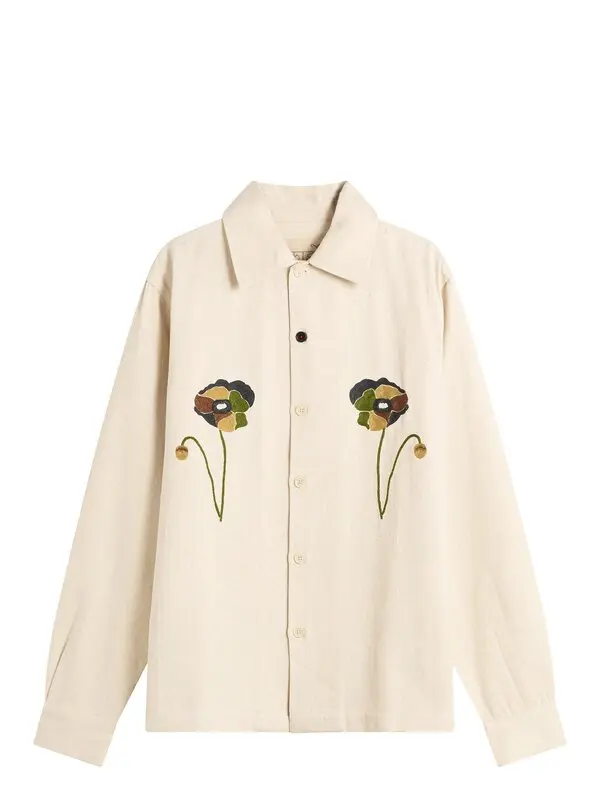 KARDO Martin Embroidered Shirt - Natural