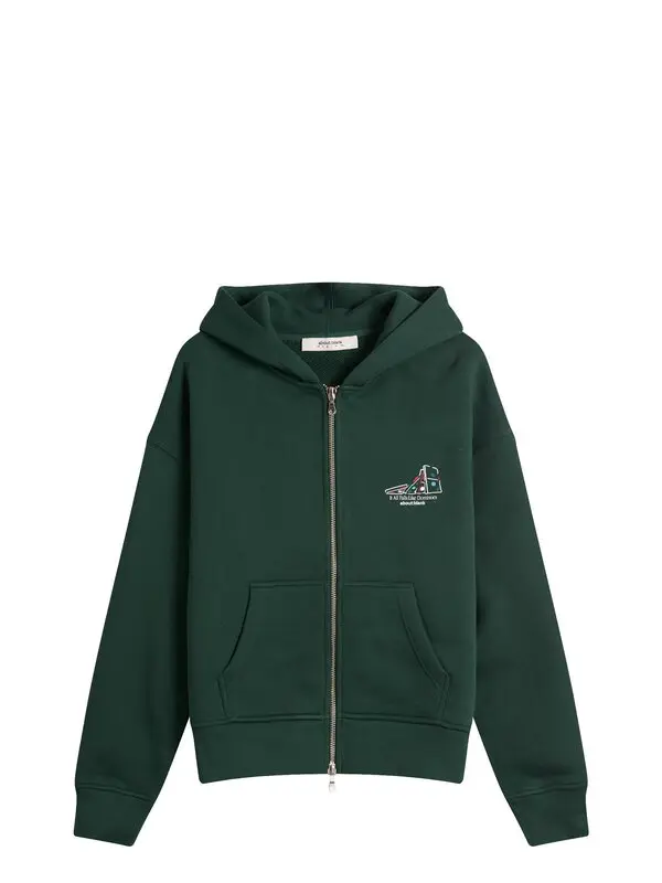 ABOUT:BLANK X Dominoes Zip Hoodie - Epsom Green
