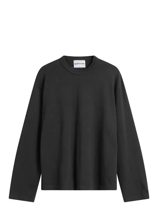 MKI MIYUKI ZOKU 220 Gsm Slub Long Sleeve - Black