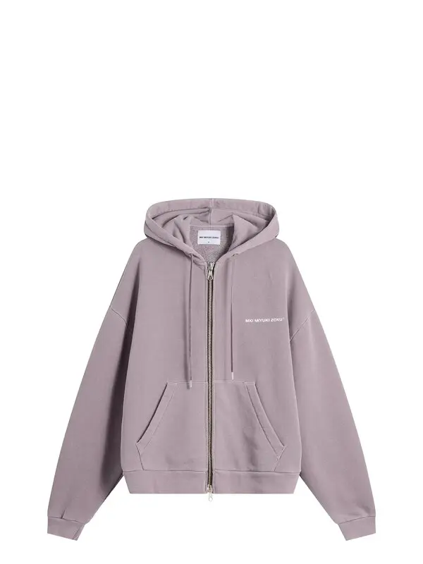 MKI MIYUKI ZOKU Uniform Zip Hoodie - Pigment Raisin