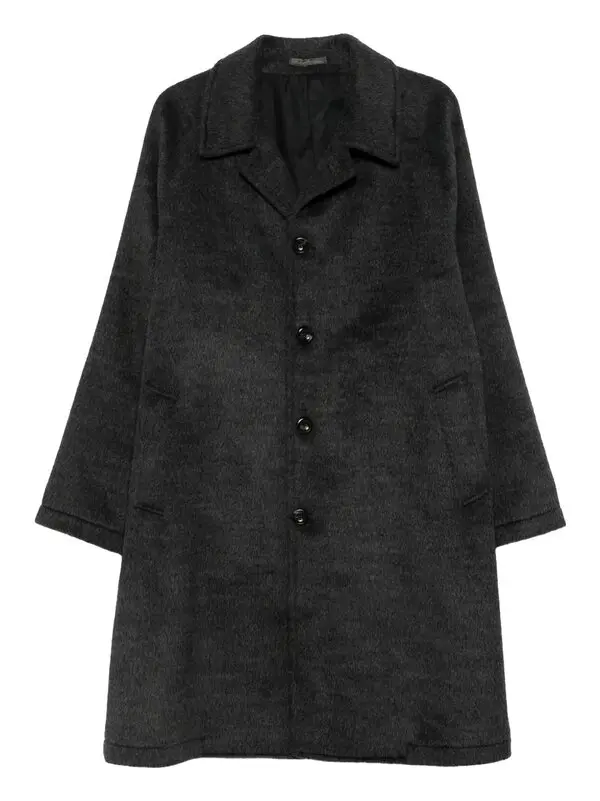 LUIGI BIANCHI MANTOVA Wool Button-up Coat - Grey