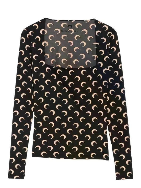 MARINE SERRE Moon-print Top - Black