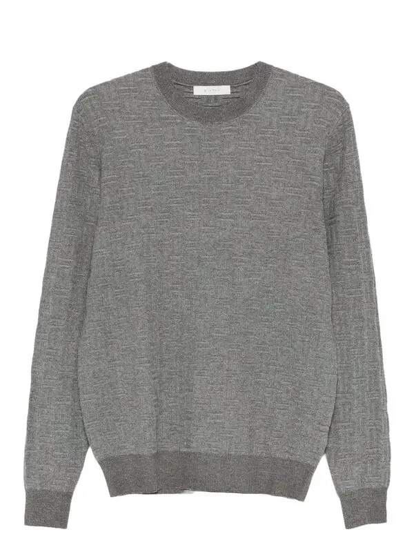 DIKTAT Crew Neck Long Sleeve Sweater - Grey
