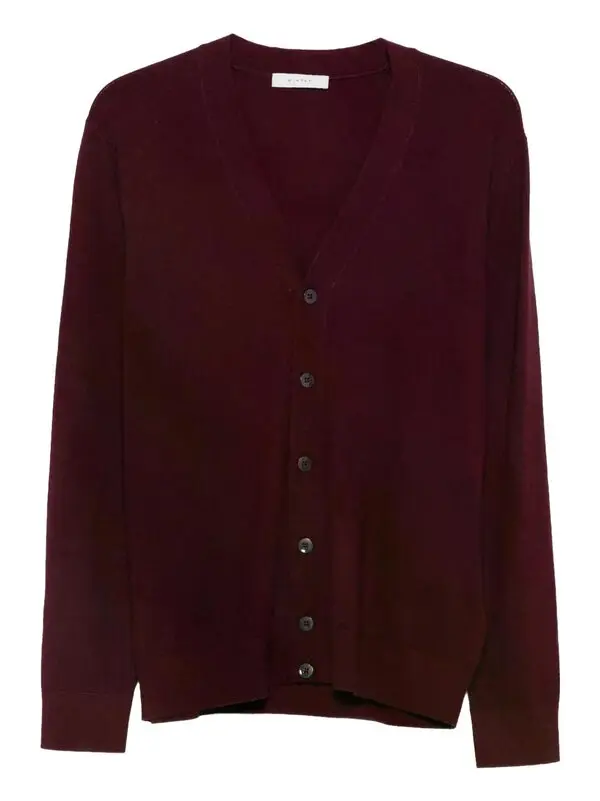 DIKTAT V-neck Buttoned Cardigan - Red