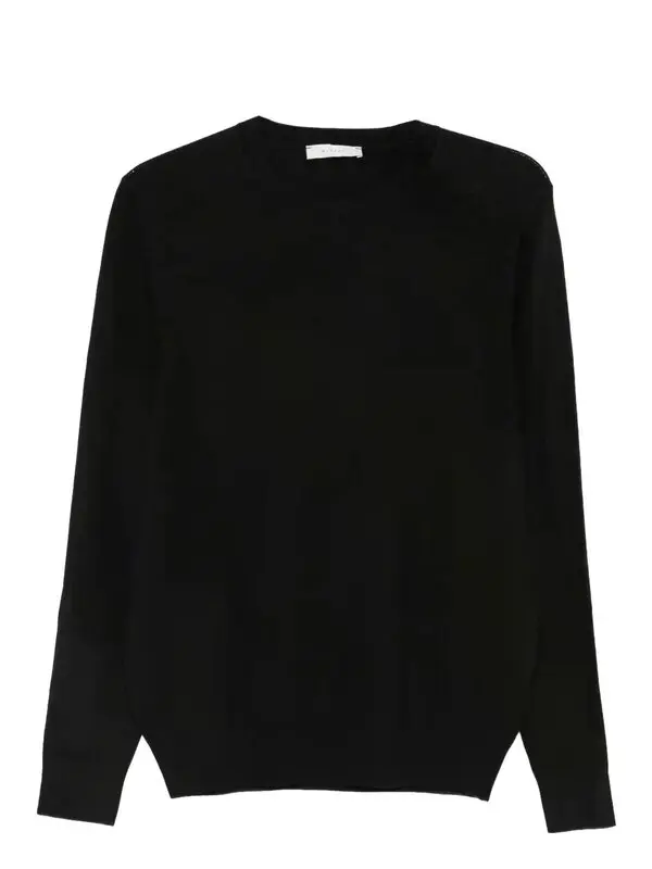 DIKTAT Crew-neck Long-sleeve Sweater - Black