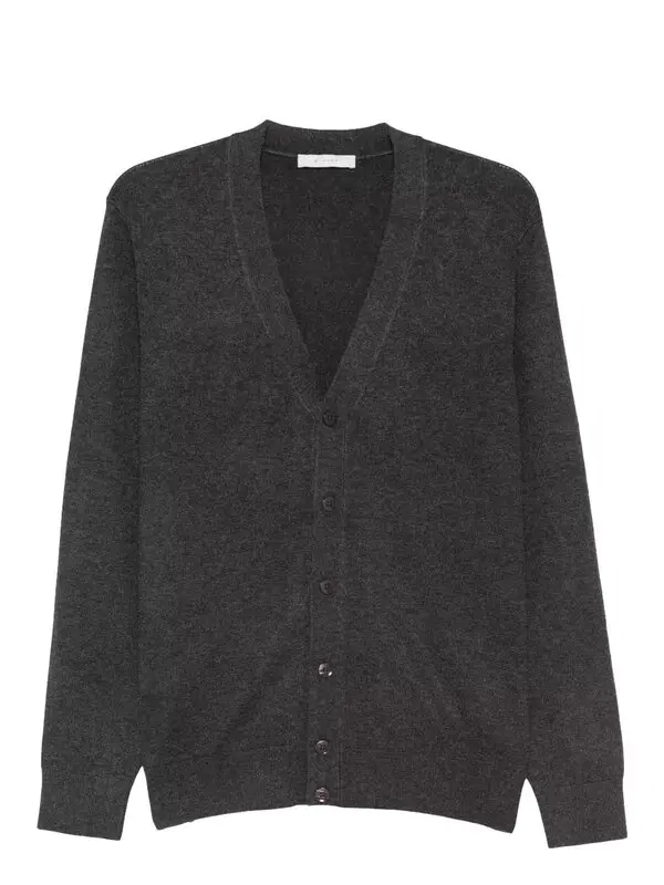 DIKTAT V-neck Cardigan - Grey