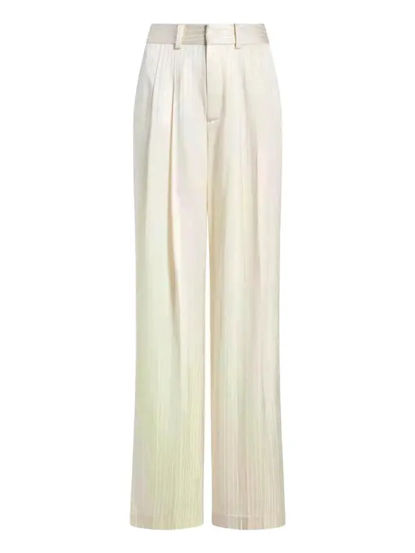 Cinq À Sept Georgia Satin Stripe Trousers - Neutrals