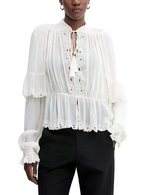 TWINSET Embroidered Blouse - White