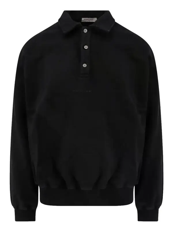 IH NOM UH NIT Long-sleeve Polo Shirt - Black