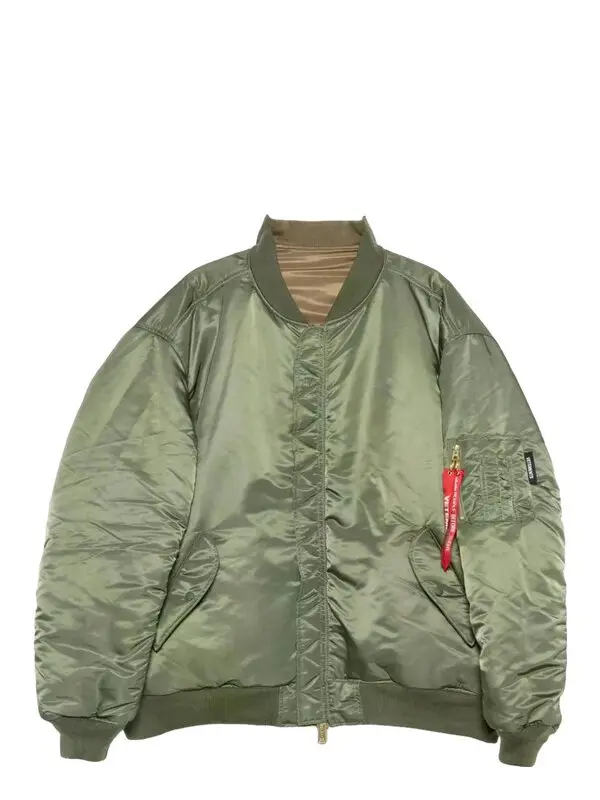 Vetements X Alpha Industries Logo-embroidered Bomber Jacket - Green