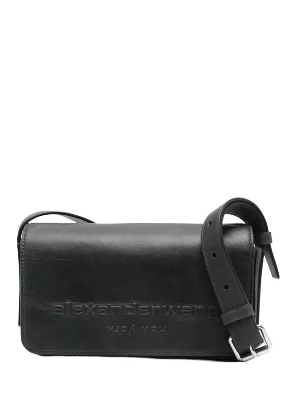 Alexander Wang Small Flap Leather Crossbody Bag - Black