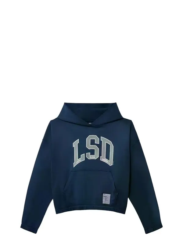 Satisfy Graphic-print Hoodie - Blue