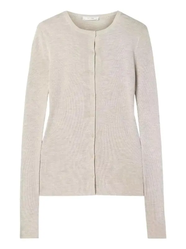 THE ROW Josette Button Cardigan - Neutrals