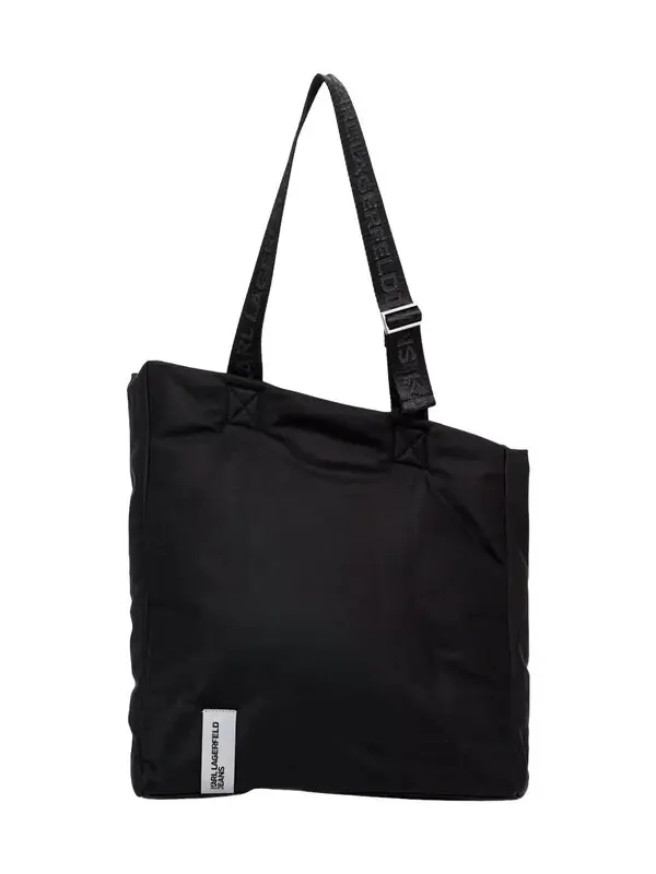 Karl Lagerfeld Logo-strap Tote Bag - Black
