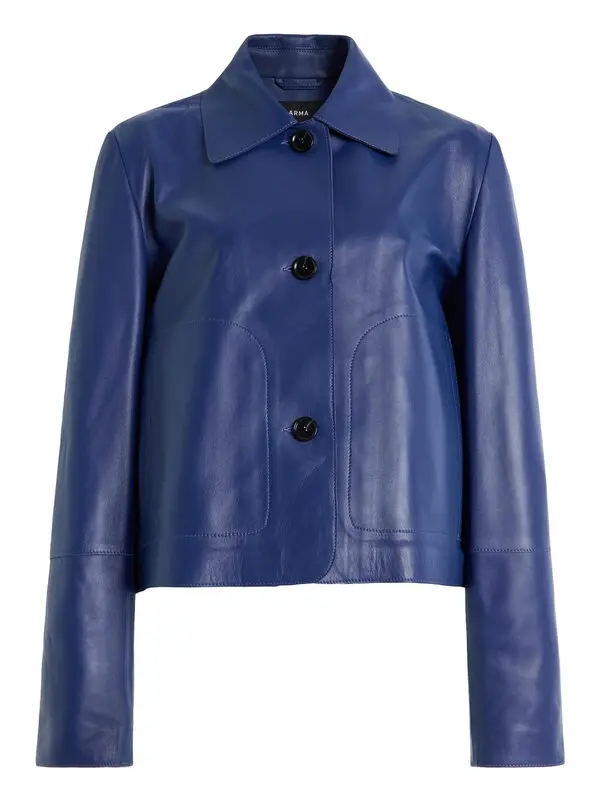 ARMA Emy Leather Jacket - Blue