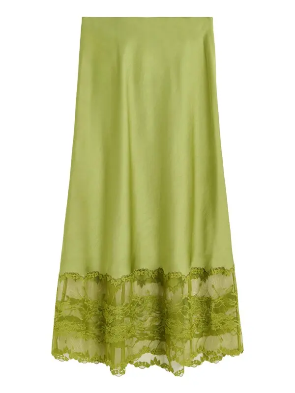 BY MALENE BIRGER Blake Maxi Skirt - Grasshopper