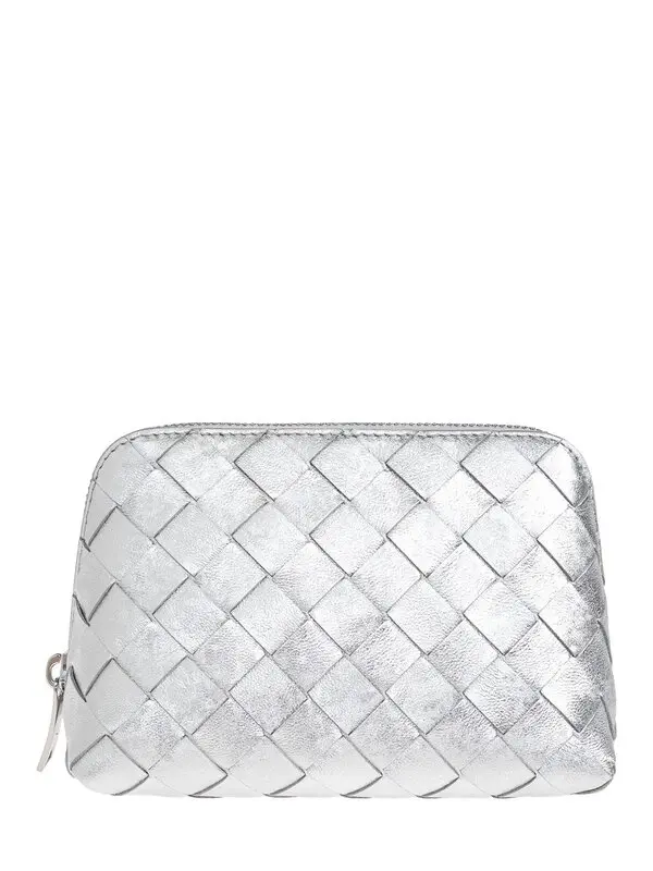Bottega Veneta Intrecciato Clutch - Silver