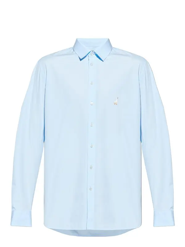 Moschino Shirt With Embroidery - Light Blue