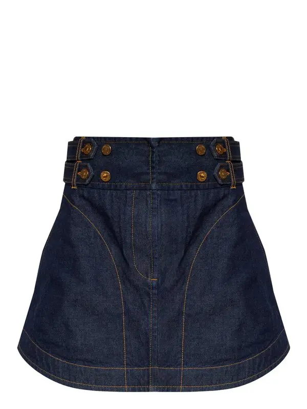 Zimmermann Denim Mini Skirt - Navy Blue