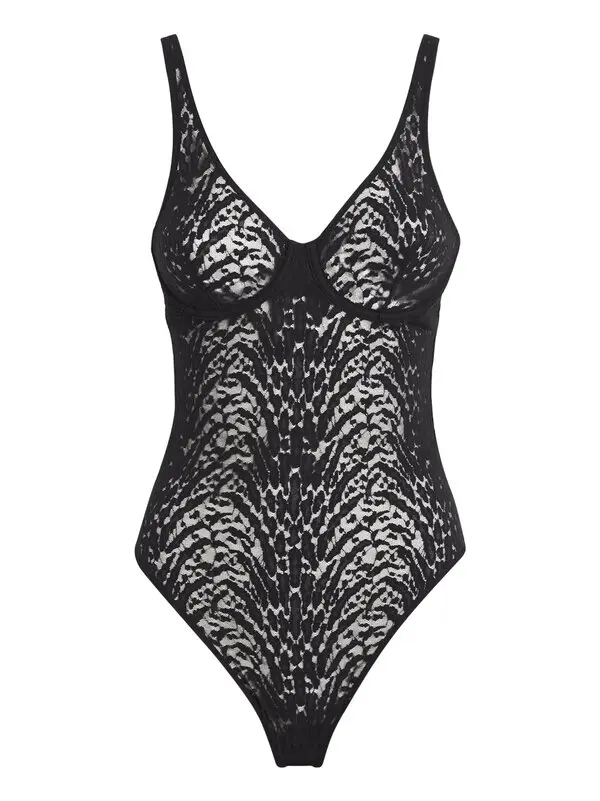 Wolford Animaliers Underwired Bodysuit - Black