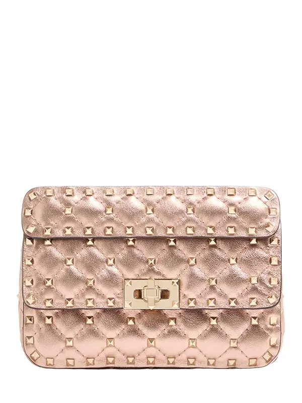 Valentino Garavani Rockstud Spike Top-handle Bag - Nude