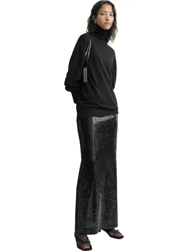 TOTEME Sequin Skirt - Black