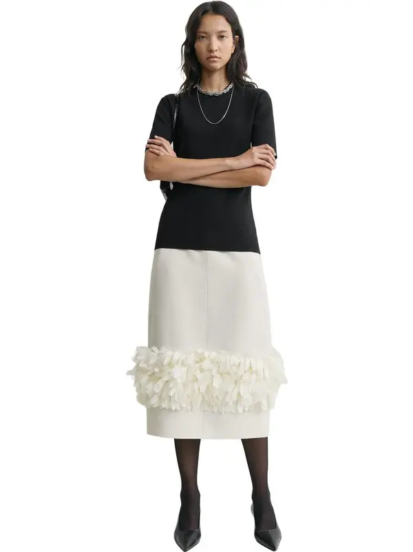 TOTEME Petal Skirt - White