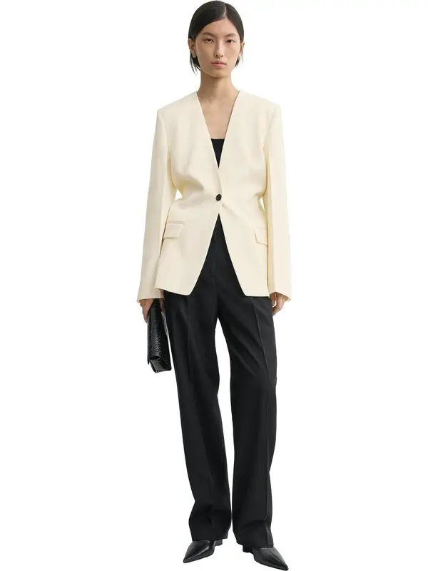 TOTEME Single-button Slouch Blazer - White