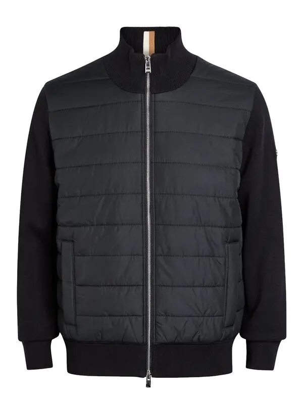 BOSS Hernesto Padded Cotton-blend Jacket - Black
