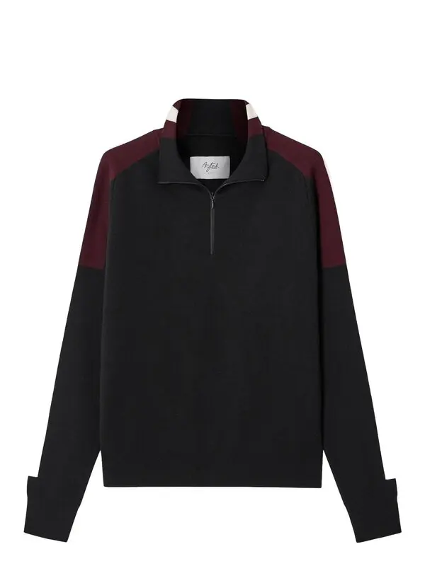 Aztech Mountain Color-block Wool-blend Sweater - Black