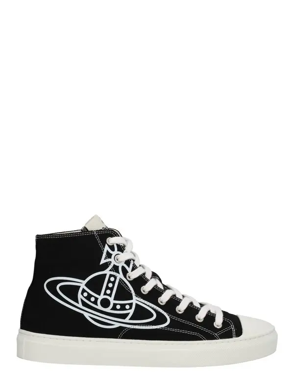 VIVIENNE WESTWOOD High Top Plimsoll Sneakers - Black