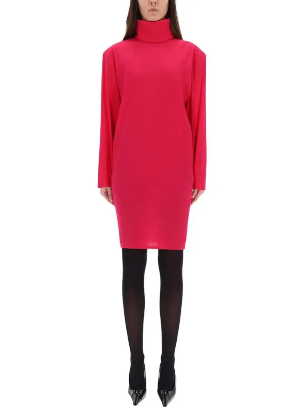 Saint Laurent Boxy Dress - Fuchsia