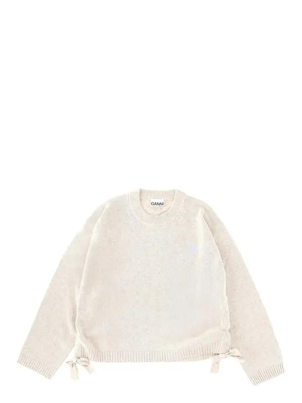 GANNI Logo Sweater - Beige