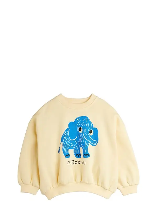 MINI RODINI Elephant Graphic Sweatshirt - Beige