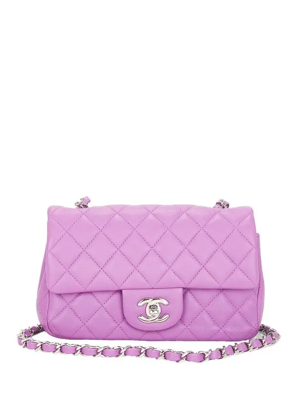 Chanel Lambskin Mini Classic Flap Bag - Purple