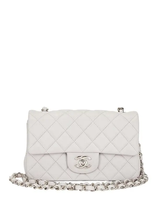 Chanel Lambskin Mini Classic Flap Bag - White