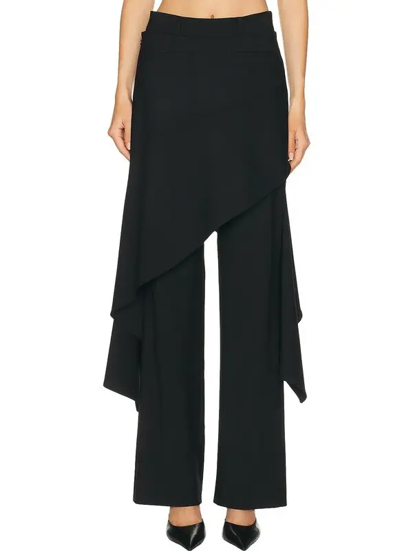 Monse Deconstructed Tailored Skirt Trouser - Black