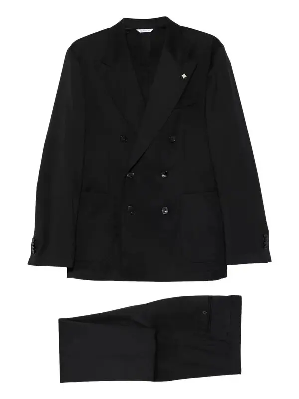 MANUEL RITZ Double-breasted Suit - Black