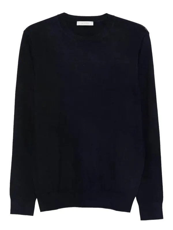 DIKTAT Crew Neck Long Sleeve Sweater - Blue