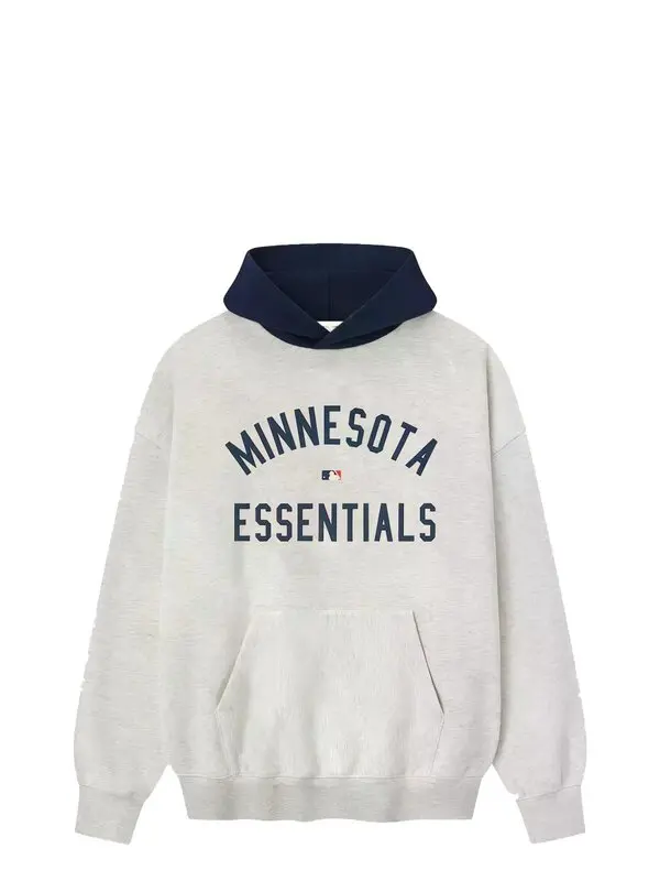Fear Of God Mlb Twins Logo Graphic Hoodie - Grey
