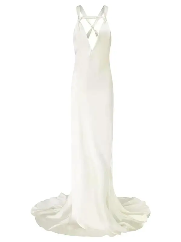 LUDOVIC DE SAINT SERNIN Carrie Criss-cross Dress - White