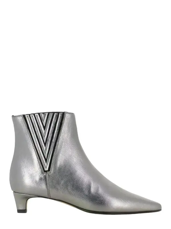 ANTONIO BARBATO MAESTRI VENEZIANI Pointed-toe Leather Boots - Silver