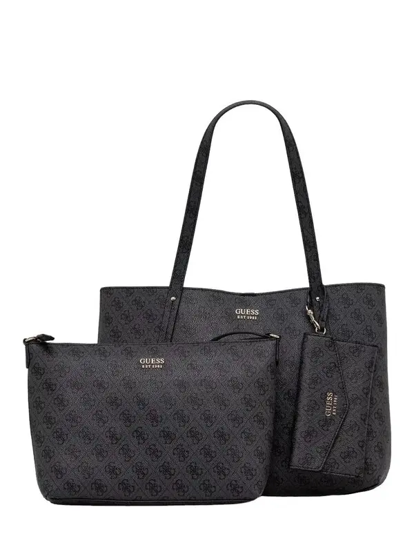 Guess Brenton Logo-print Tote Bag - Black